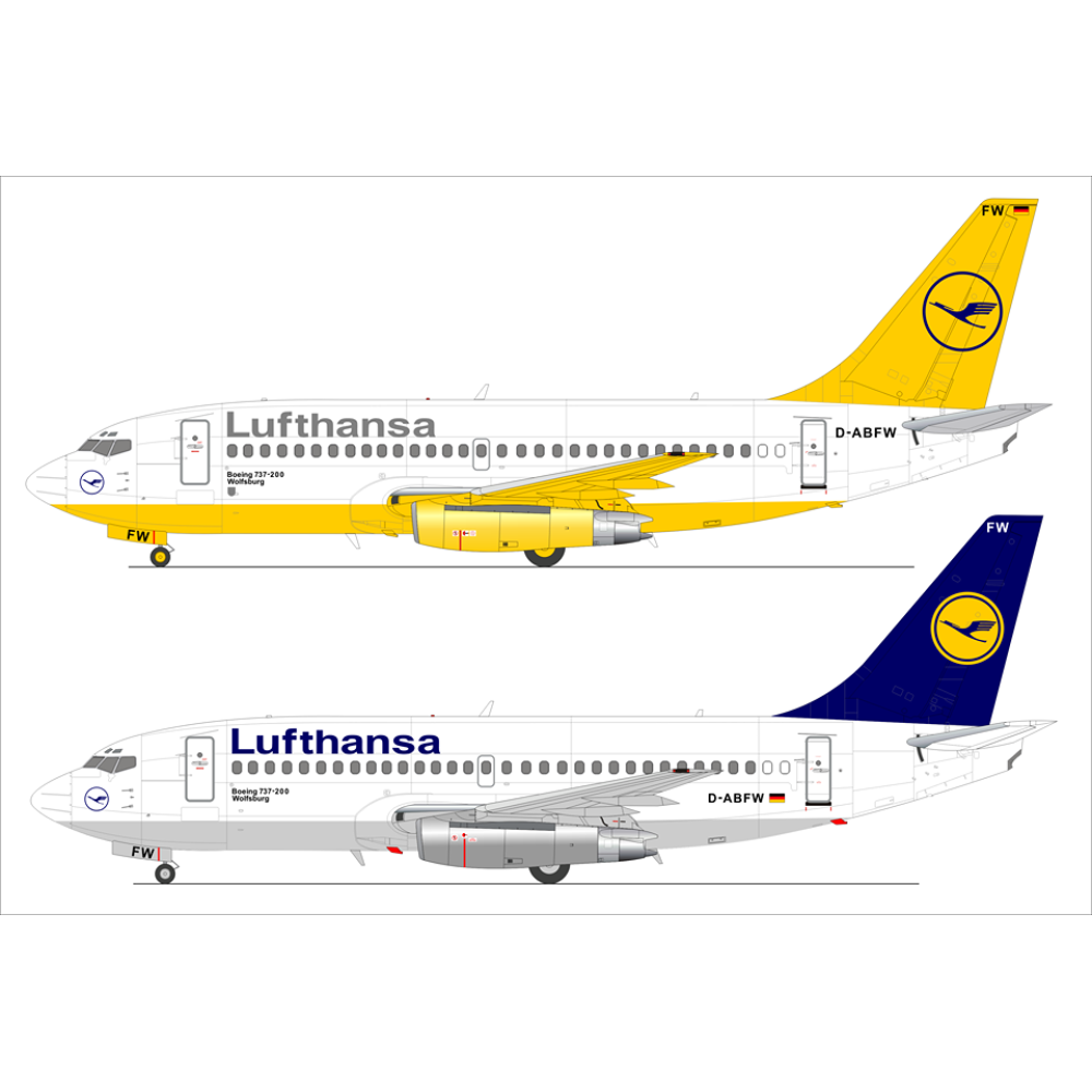 BPK 7206 - 1/72 - Aircraft Boeing 737-200 Lufthansa Plastic Model Kit ...