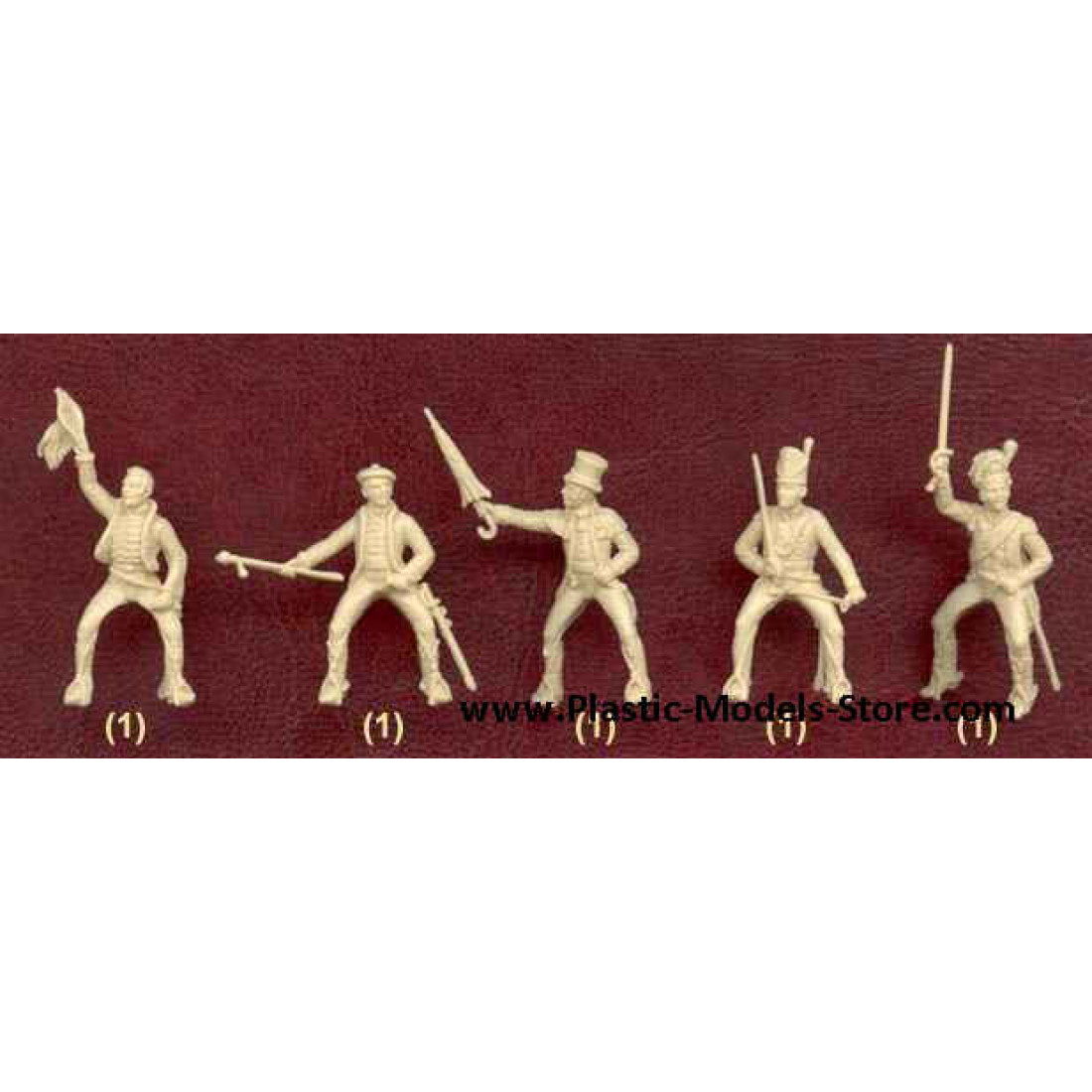 Napoleonic Mounted Line Officers 1/72 Waterloo 1815 AP028 Model Kit ...