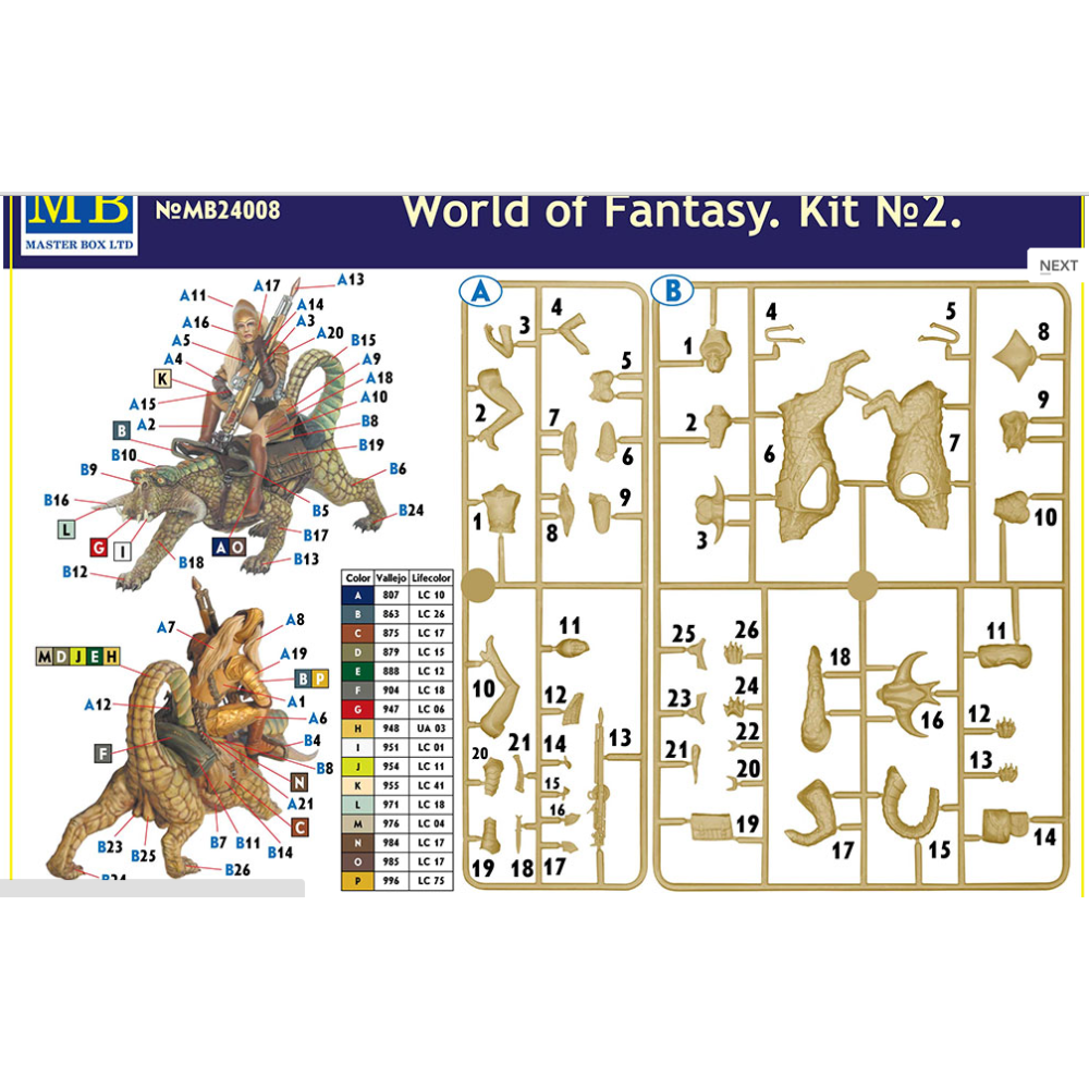 WORLD OF FANTASY PLASTIC MODEL KIT 1/24 MASTER BOX 24008 Model Kit ...