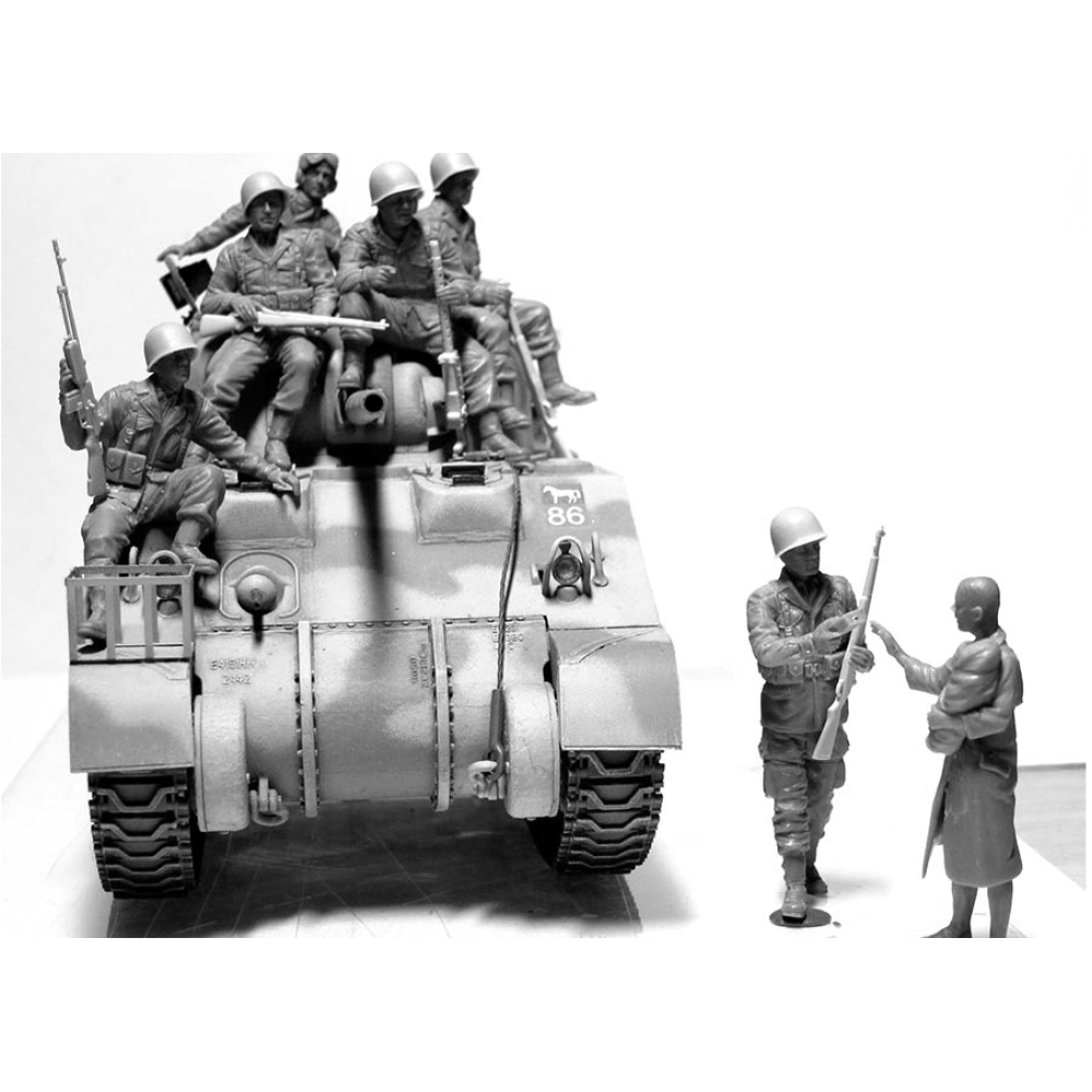 101 LIGHT COMPANY US PARATROOPERS AND BRITISH TANKMAN 1944 1/35 MASTER ...