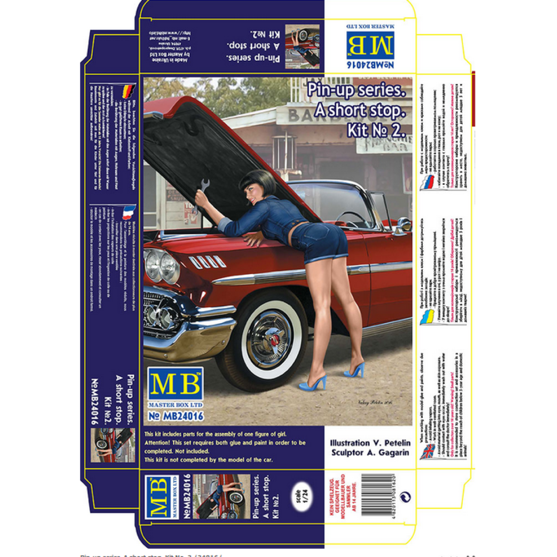 Pin Up Series A Short Stop 2 Plastic Model Kit 124 Master Box 24016 Model Kit Figures Model