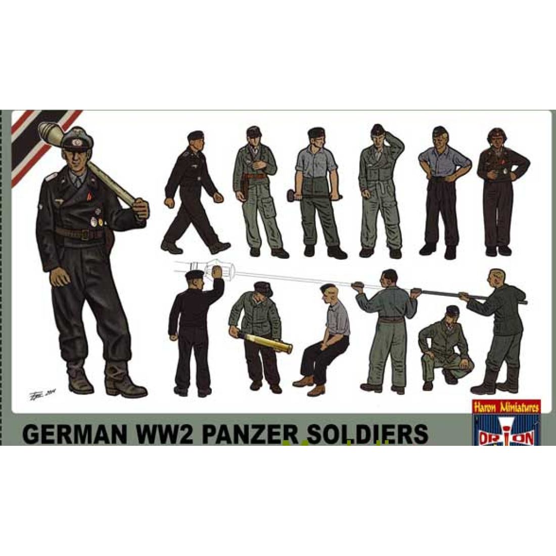 WWII GERMAN PANZER SOLDIERS, SET 2 1/72 ORION 72047 Model Kit Figures ...
