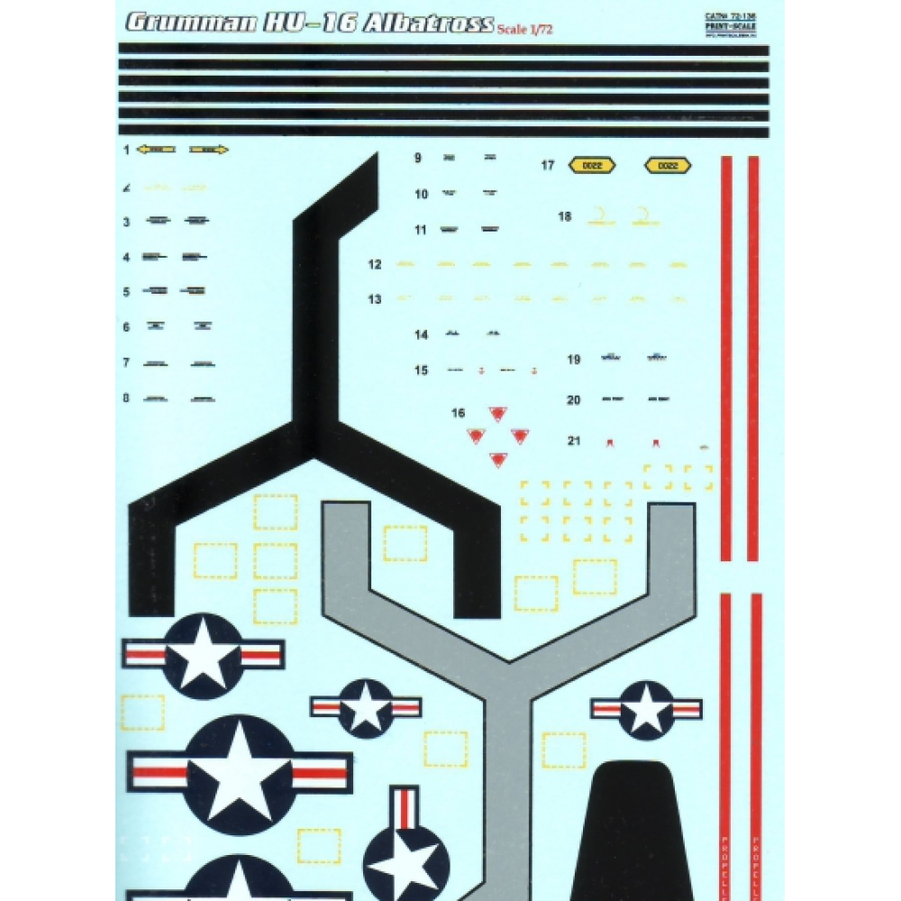 DECAL 1/72 FOR GRUMMAN ALBATROS 1/72 PRINT SCALE 72-136 Model Kit ...