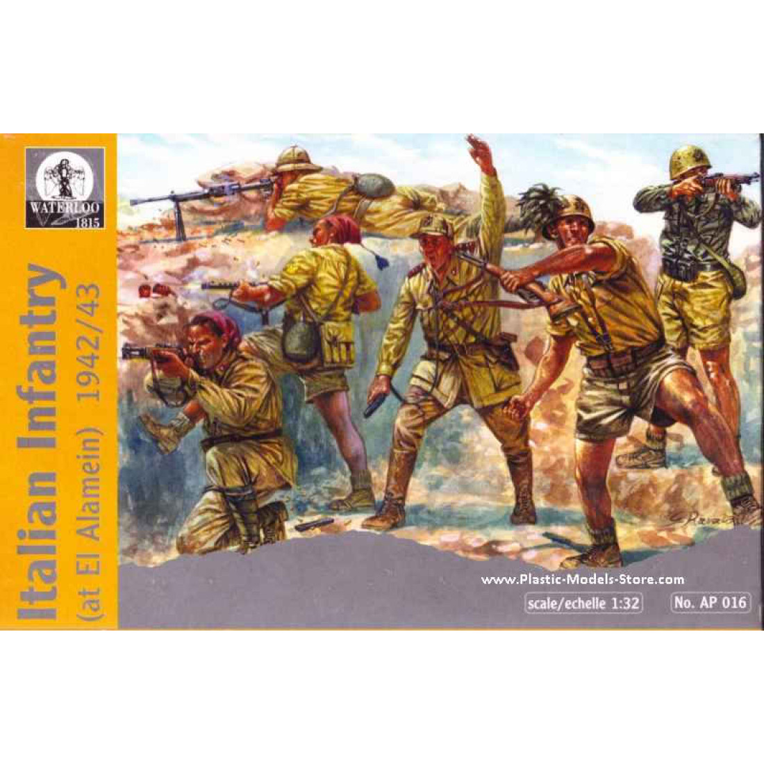 Italian Infantry at El Alamein 1942-43 WWII 1/32 Waterloo 1815 AP016 ...