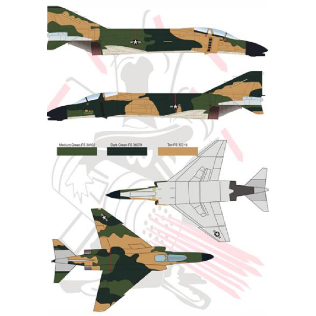 DECAL 1/32 FOR F-4 PHANTOM II IN VIET NAM WAR, PART 2 1/32 PRINT SCALE ...