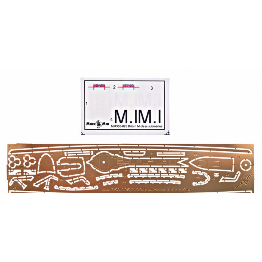 BRITISH M-CLASS SUBMARINE 1/350 MICRO-MIR 350-025 Model Kit Submarine ...