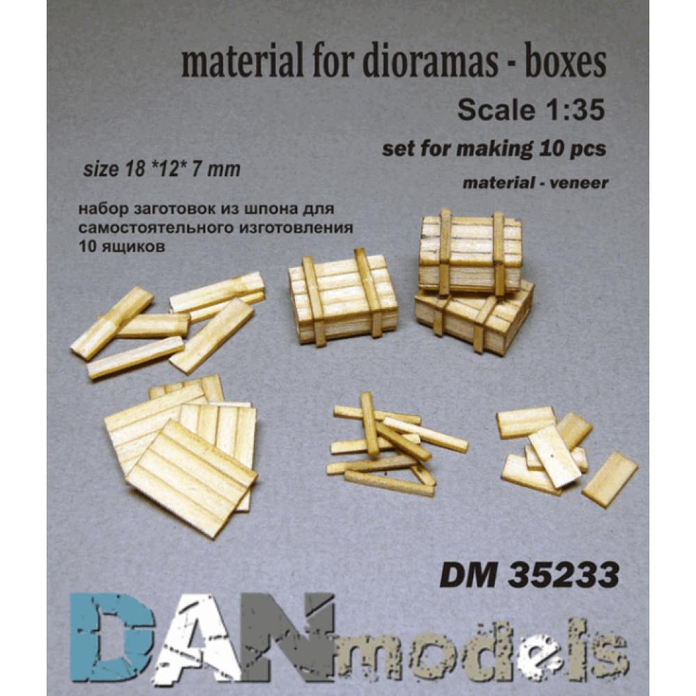 MATERIAL FOR DIORAMAS. 10 BOXES FROM VENEER 1/35 DAN MODELS 35233 Model ...