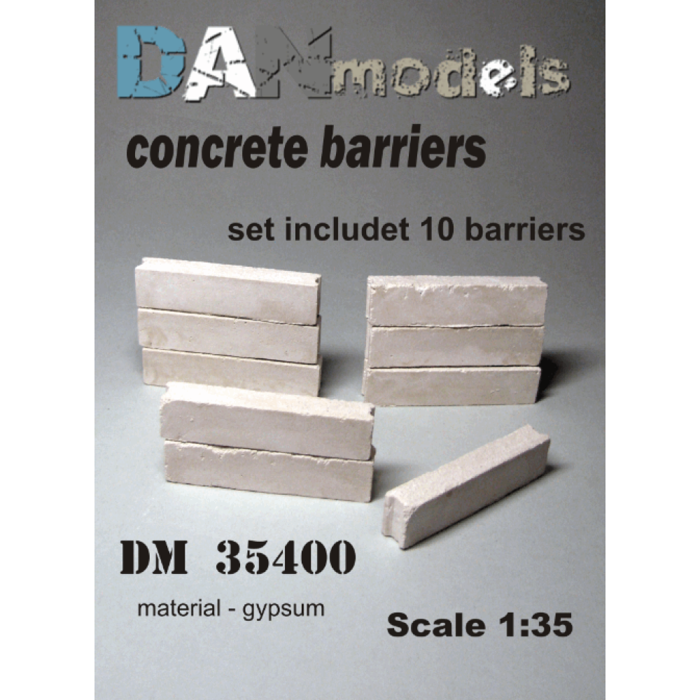 MATERIAL FOR DIORAMAS. CONCRETE BARRIERS 1/35 DAN MODELS 35400 Model ...