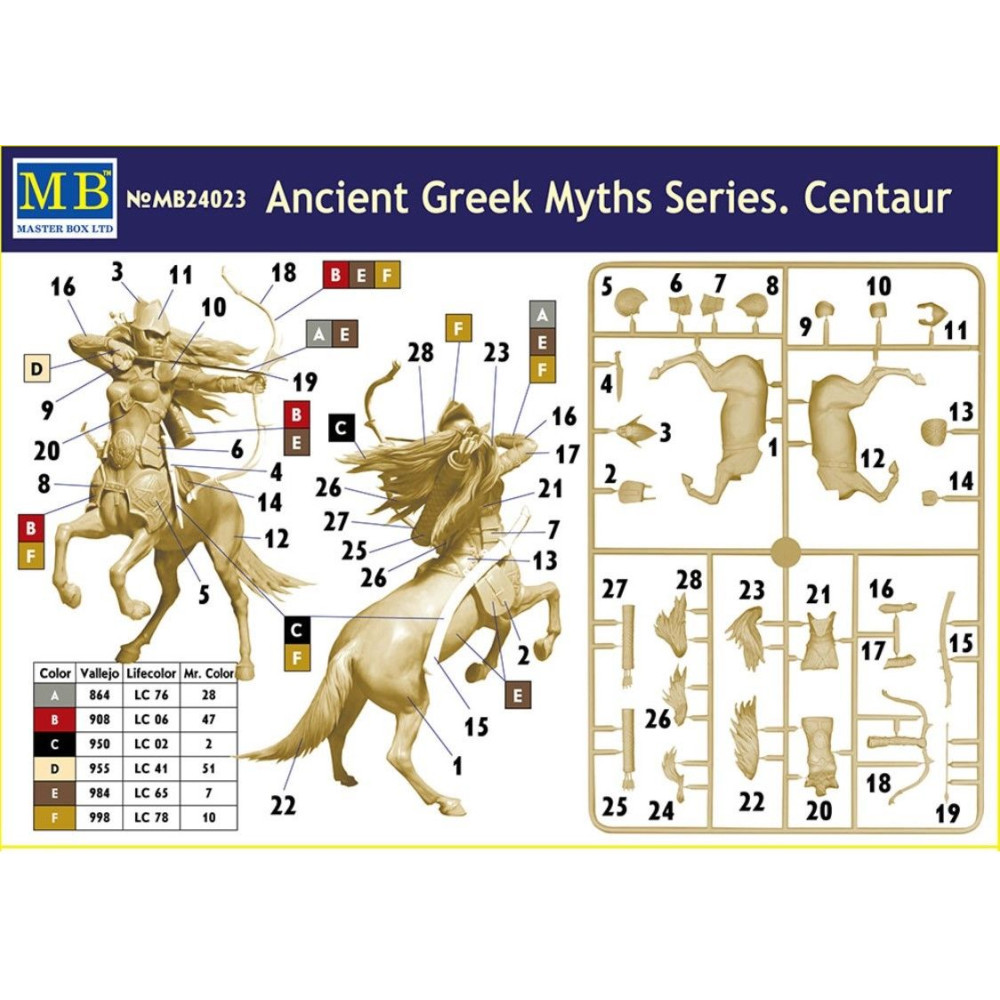 CENTAUR - ANCIENT GREEK MYTHS SERIES PLASTIC MODEL KIT 1/24 MASTER BOX ...