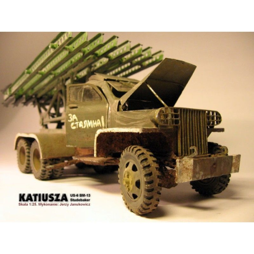 PAPER MODEL KIT MILITARY CARS , KATYUSHA ON STUDEBAKER-US6 CHASSIS 1/25 ...