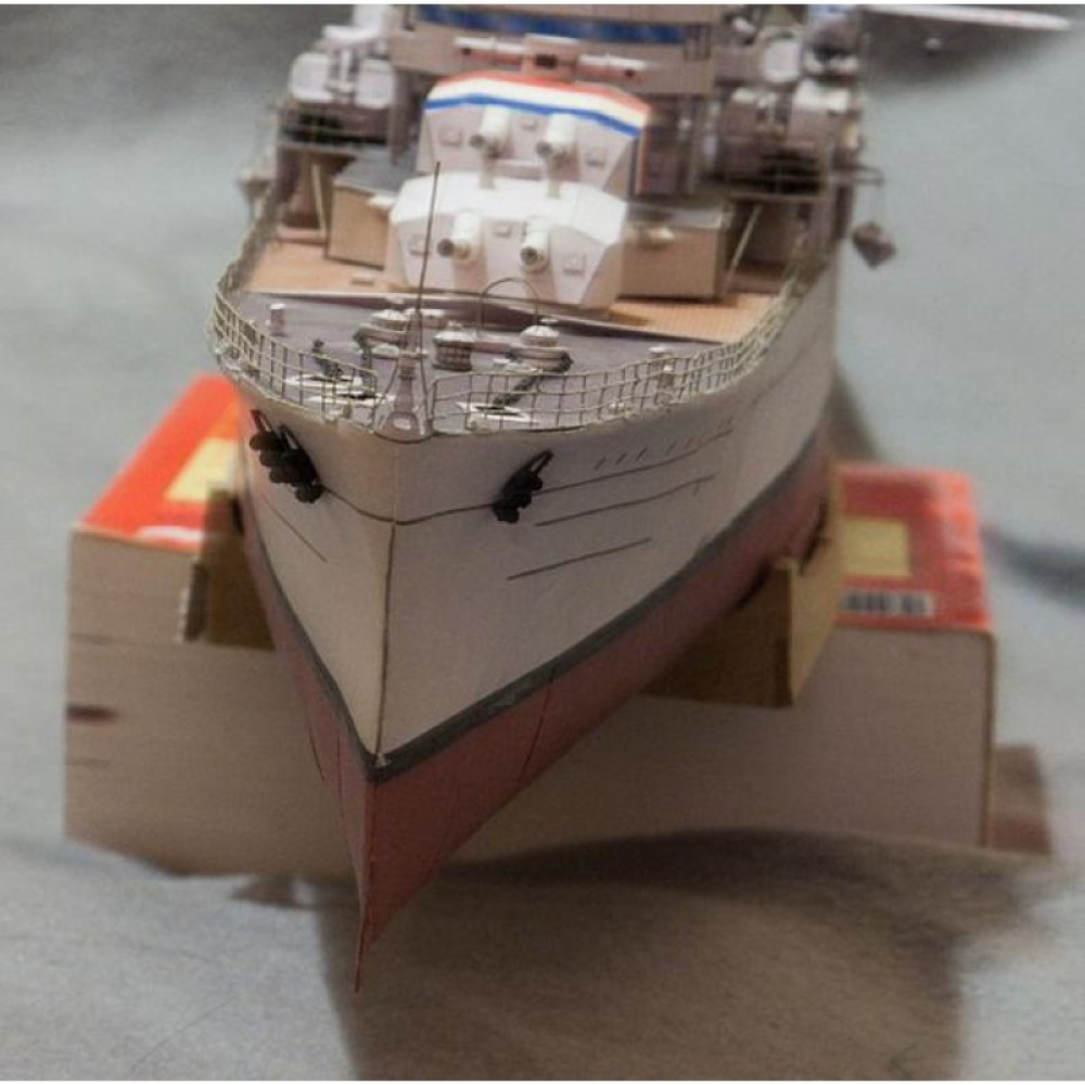 PAPER MODEL KIT MILITARY FLEET CRUISER ALGERIA 1/200 OREL 27 Model Kit ...