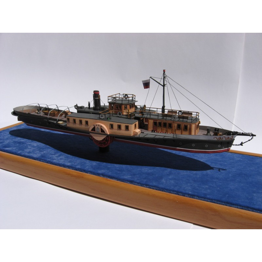 PAPER MODEL KIT CIVIL / MILITARY FLEET TOW BOAT / GUNBOAT VANYA №5 1/ ...