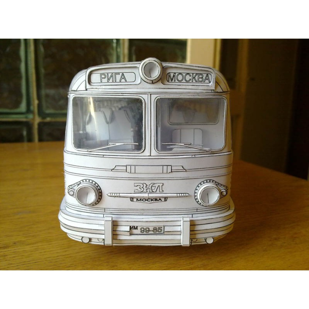 PAPER MODEL KIT CIVILIAN CARS , BUS ZIS-127 (ZIL-127) 1/25 OREL 109 ...