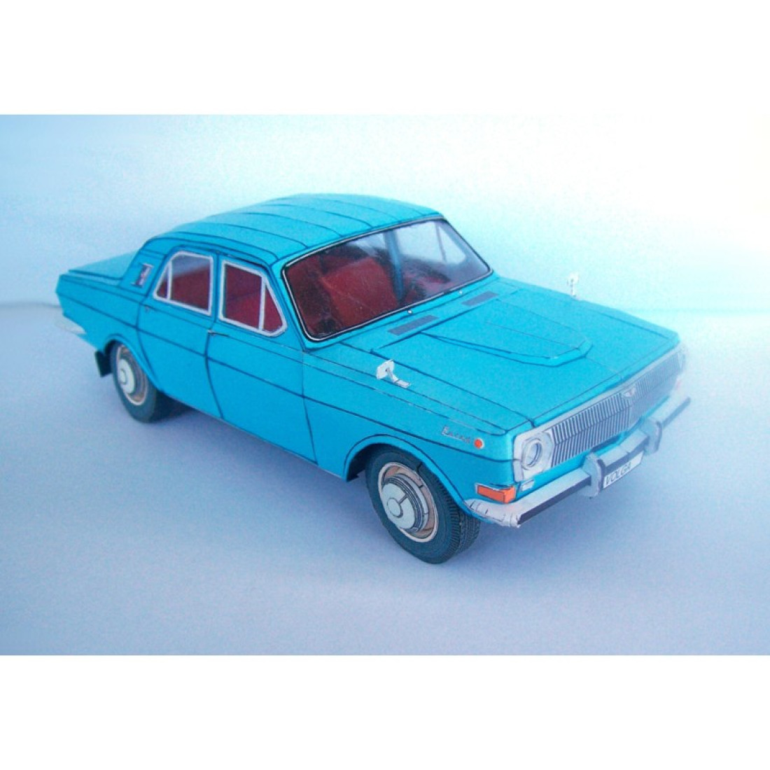 PAPER MODEL KIT CIVILIAN CARS , GAZ-24 "VOLGA" 1/25 OREL 162 Model Kit ...