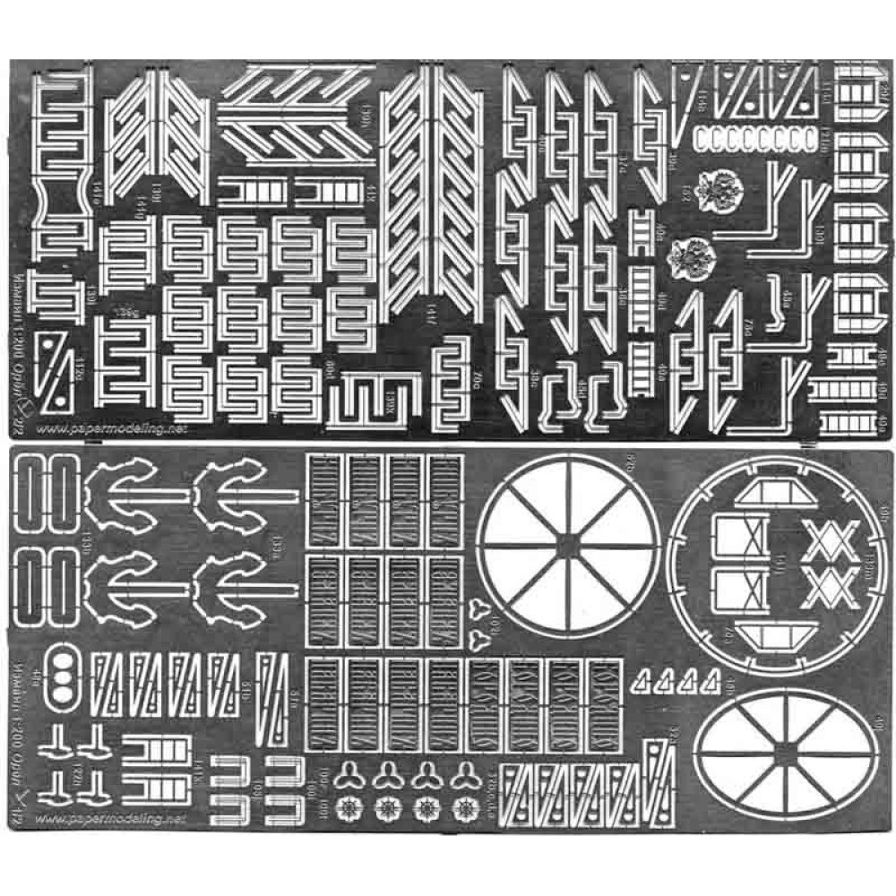 PHOTO ETCHING FOR MILITARY FLEET BATTLECRUISER ISHMAEL 1/200 OREL 175/1 ...