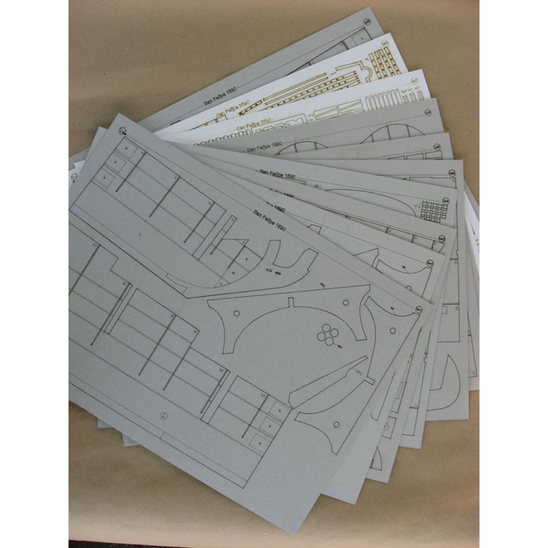 LASER CUTTING FOR MILITARY FLEET BATTLESHIP I RANK SAN FELIPE 1/100 ...