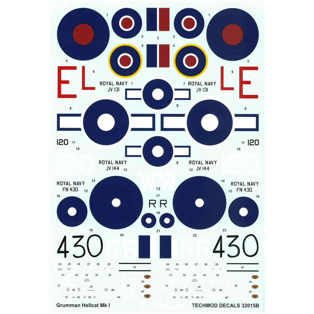 Techmod 32015 1/32 Grumman Hellcat I Usaf Aircraft Wet Decal Wwii Model ...