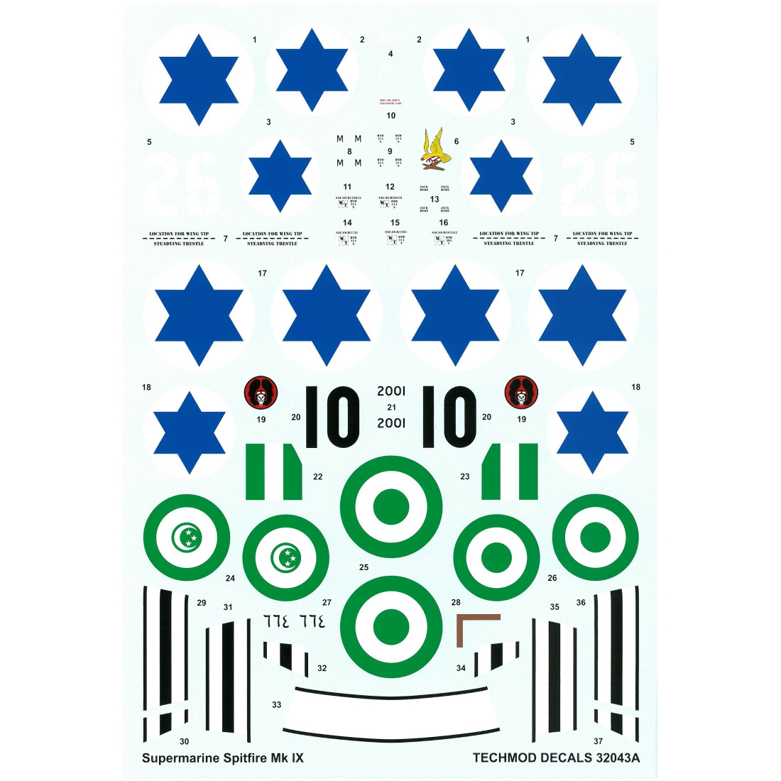 Techmod 32043 1/32 Supermarine Spitfire Ix 1948-1949 Israeli Aircraft ...