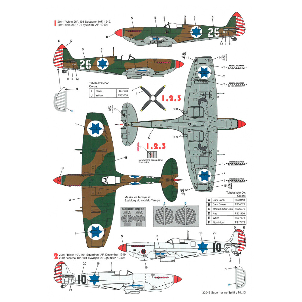 Techmod 32043 1/32 Supermarine Spitfire Ix 1948-1949 Israeli Aircraft ...