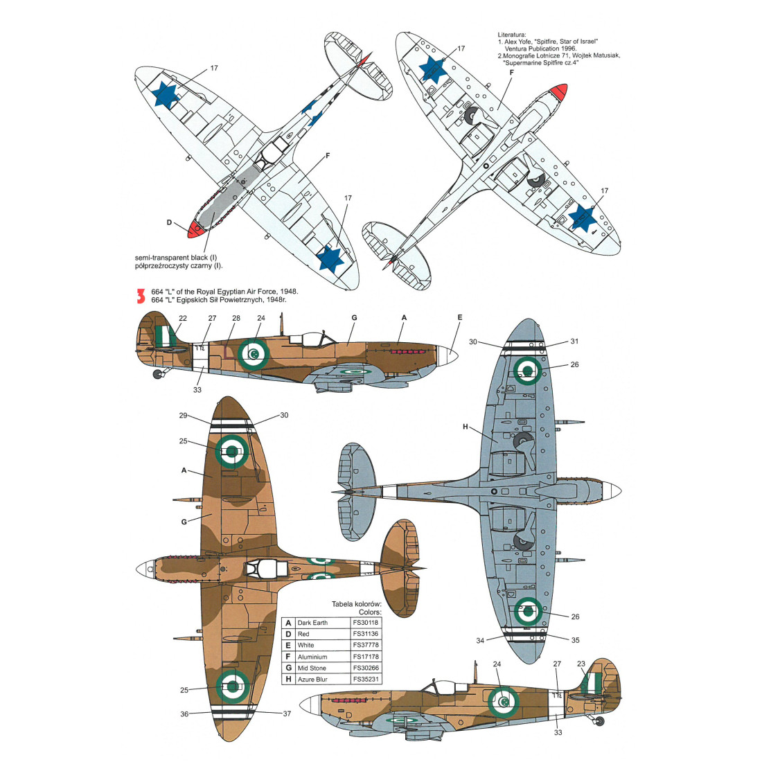 Techmod 32043 1/32 Supermarine Spitfire Ix 1948-1949 Israeli Aircraft ...