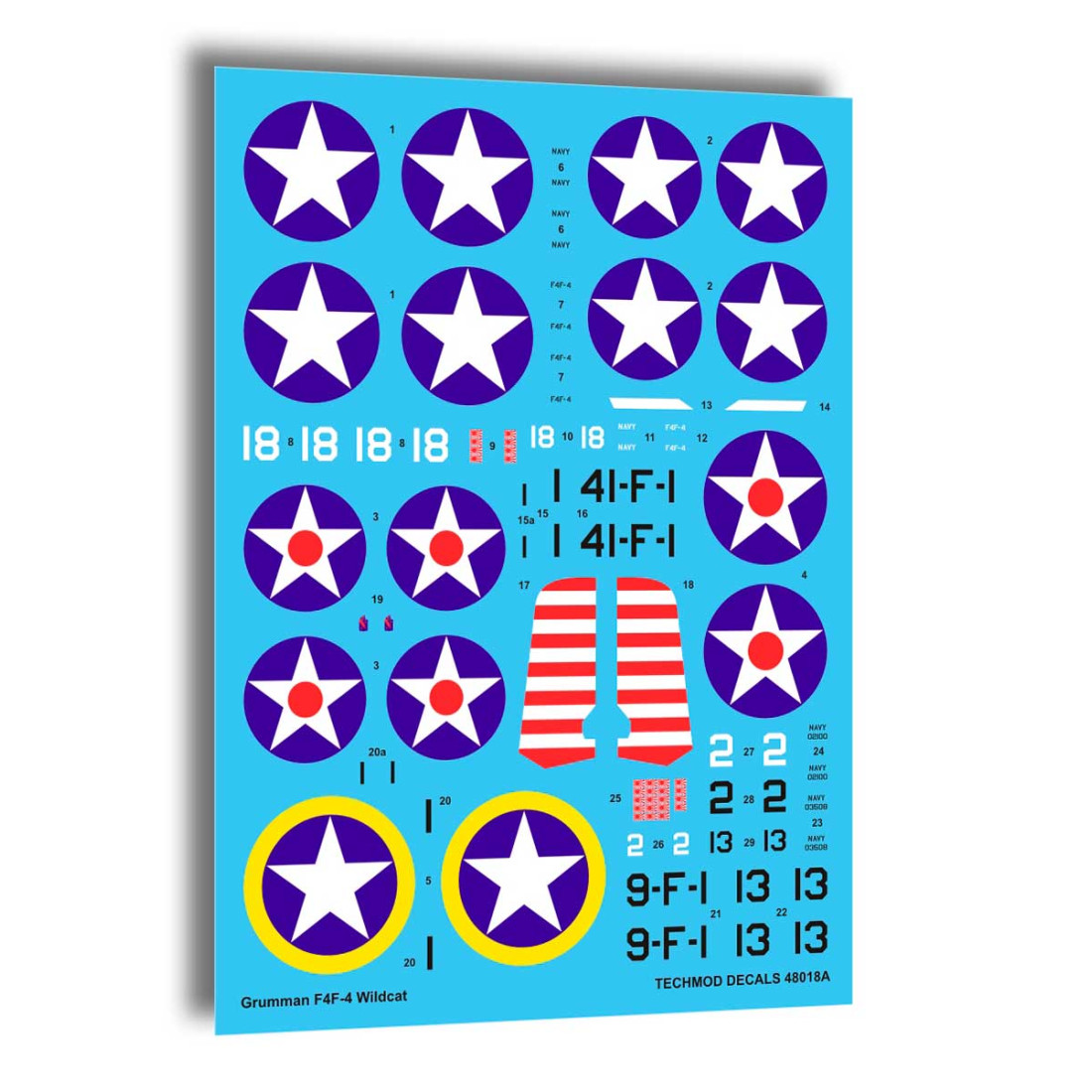 Techmod 48018 1/48 Grumman F4F-4 Wildcat 1942 fighter aircraft Wet ...