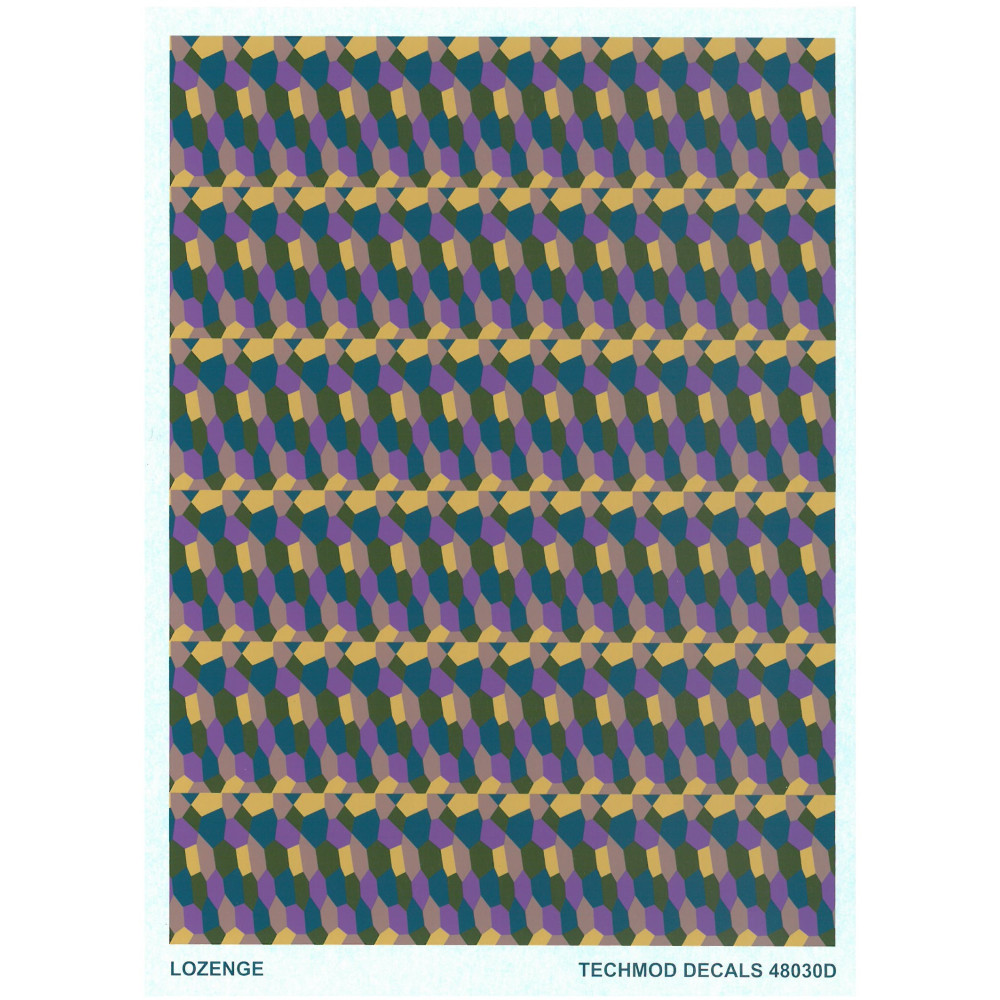 Techmod 48030 1/48 German WWI Lozenge 5-color Lozenge 2 sheets Wet Decal
