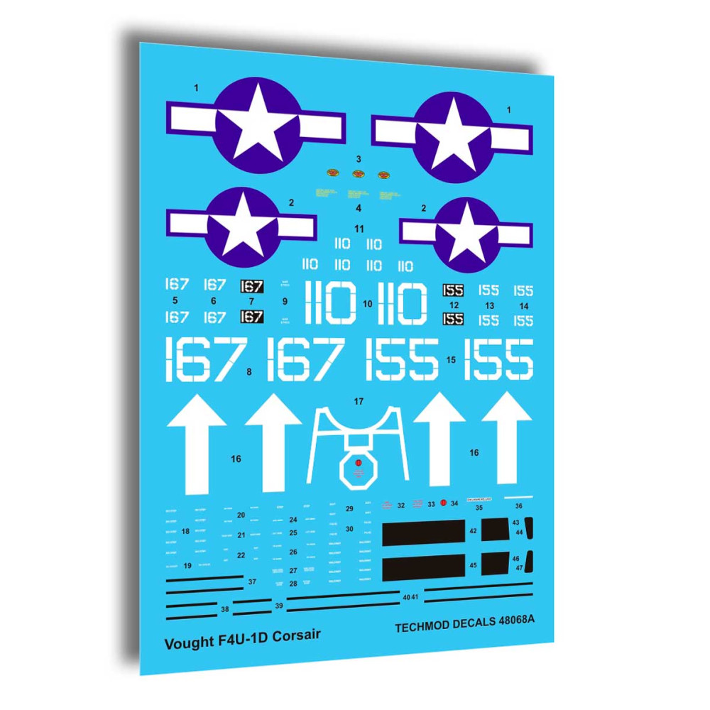 Techmod 48068 1/48 Vought F4u-1d Corsair 1945 Us Fighter Aircraft Wet ...