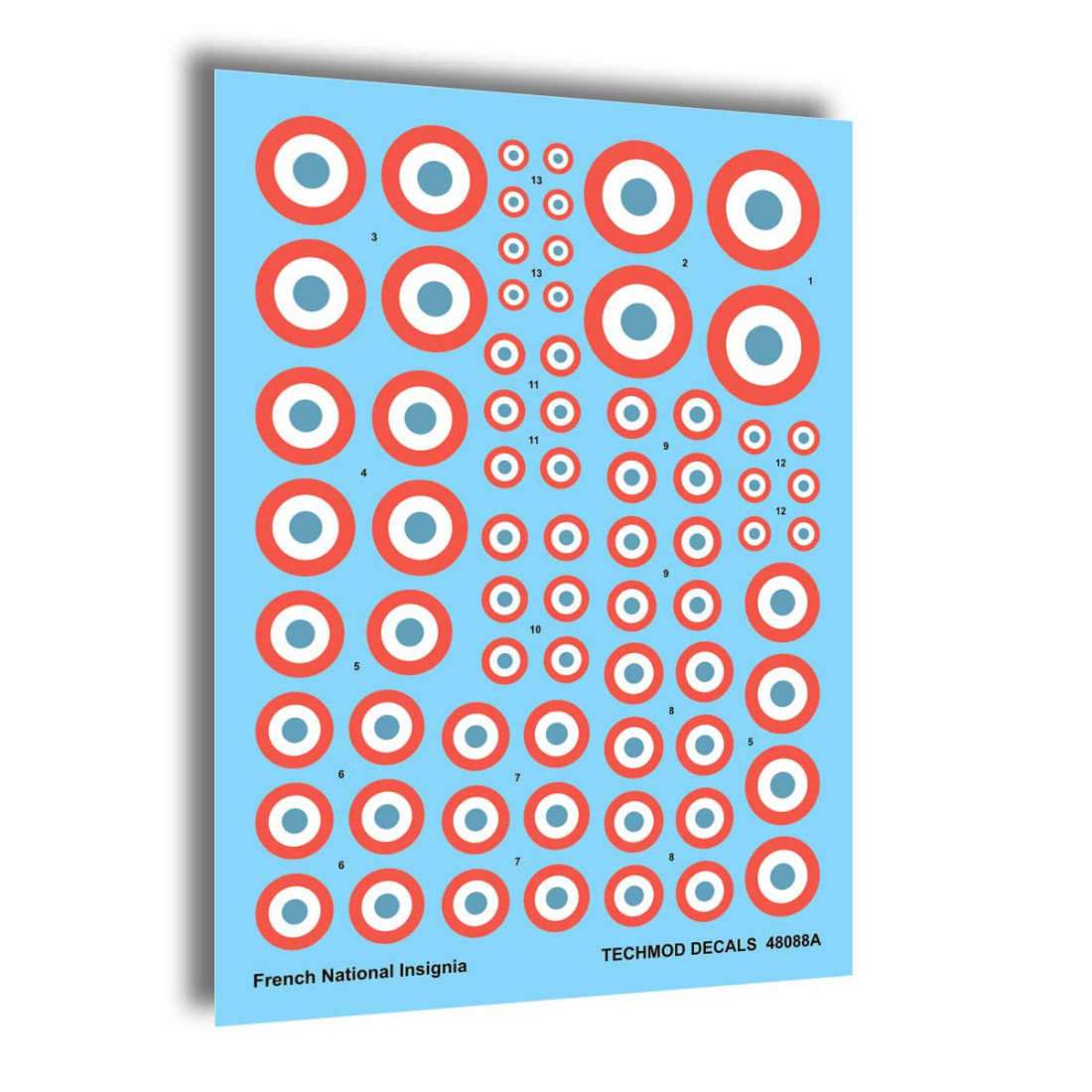 Techmod 48088 1/48 French National Insignia 1938-1942 Wet Decal WWII