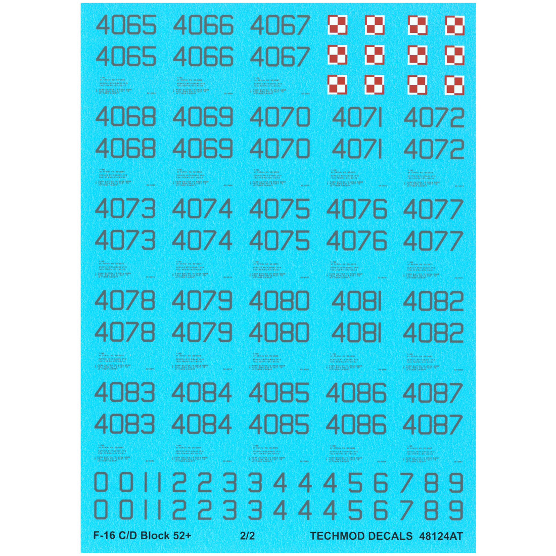 Techmod 48124 1/48 General Dynamics F-16c/D Block 52 Polish Aircraft Wet Decal Model Kit Decals ...