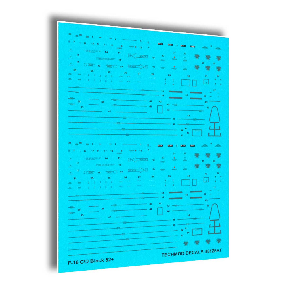 Techmod 48125 1/48 F-16C/D Block 52+ Polish A.F. Stencils aircraft Wet ...