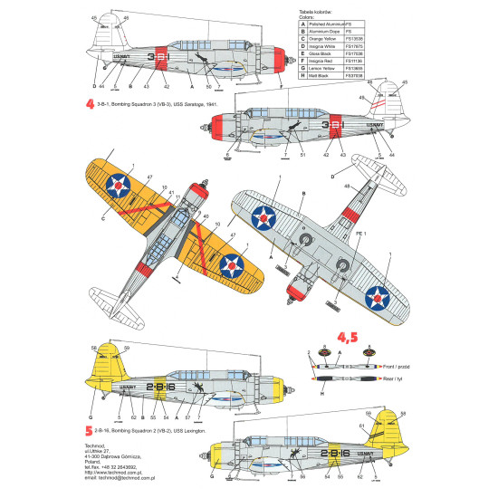 Techmod 48804 1/48 Vought SB2U Vindicator 1938-41 US Dive bomber Wet ...