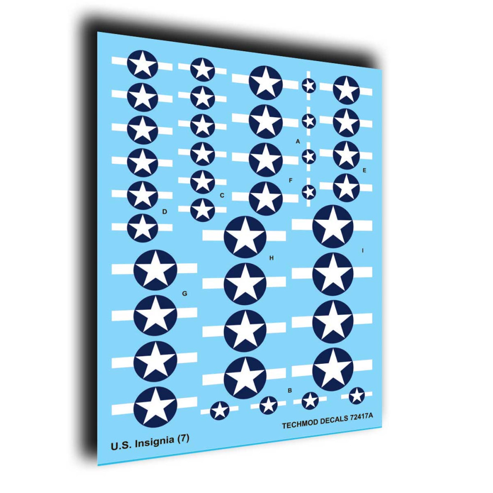 Techmod 72417 1/72 U.S. National Aircraft Insignia Wet Decal 1943 ...
