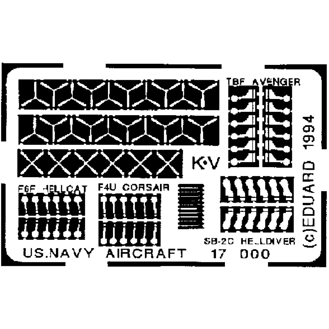 Eduard 17001 1/700 USS CV6 Enterprise 1/700 Photo-Etched for Ships ...