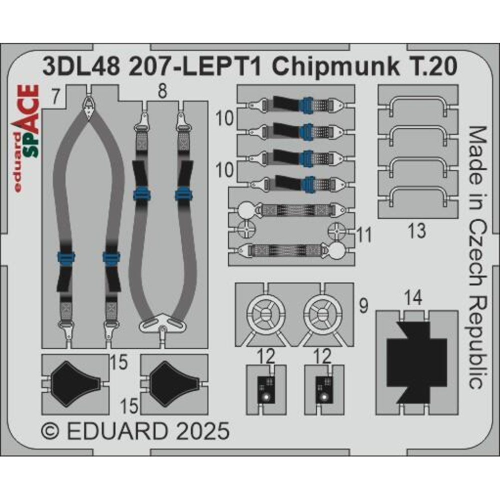Eduard 3DL48207 1/48 Chipmunk T.20 SPACE AIRFIX 3D Decal for Aircraft Space