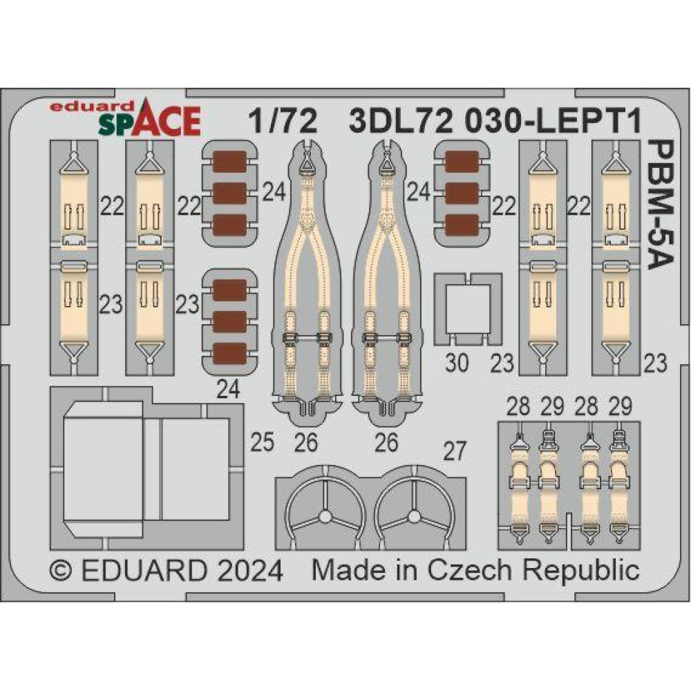 Eduard 3DL72030 1/72 PBM-5A SPACE 3D Decal for Aircraft Space