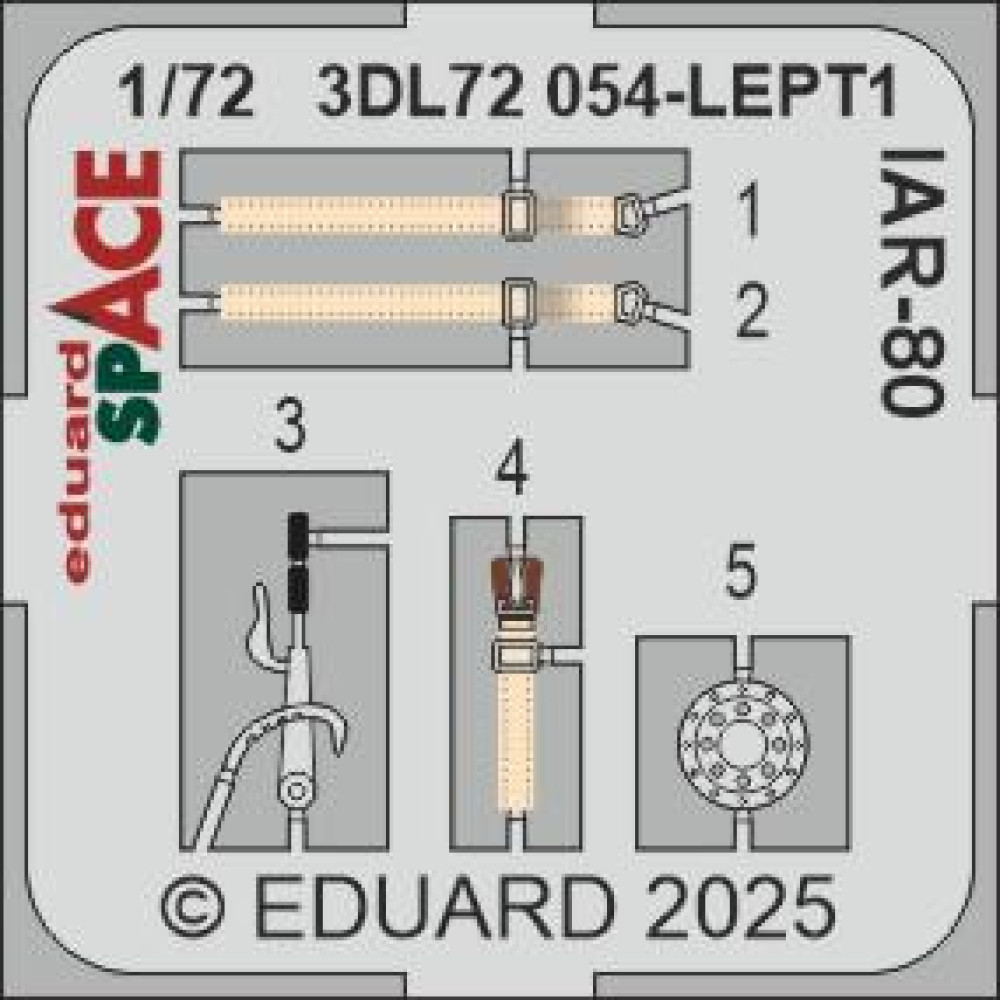 Eduard 3DL72054 1/72 IAR-80 SPACE IBG 3D Decal for Aircraft Space