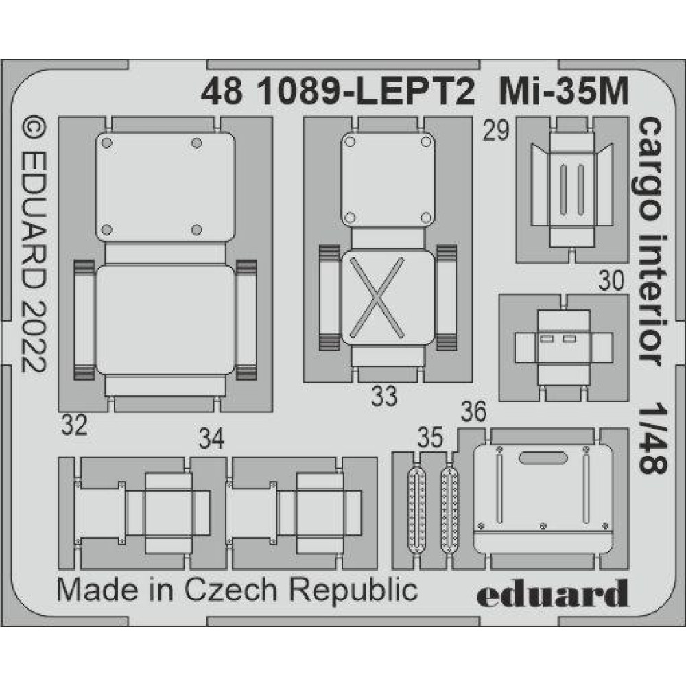 Eduard 481089 1/48 Mi-35M cargo interior Photo-Etched for Aircraft ...