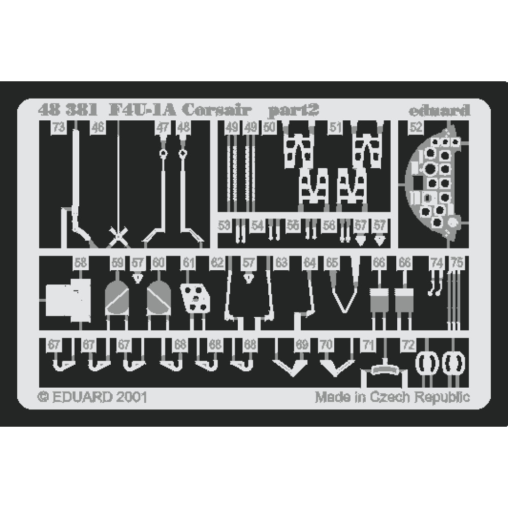 Eduard 48381 1/48 F4U-1A Photo-Etched for Aircraft Photo etched set