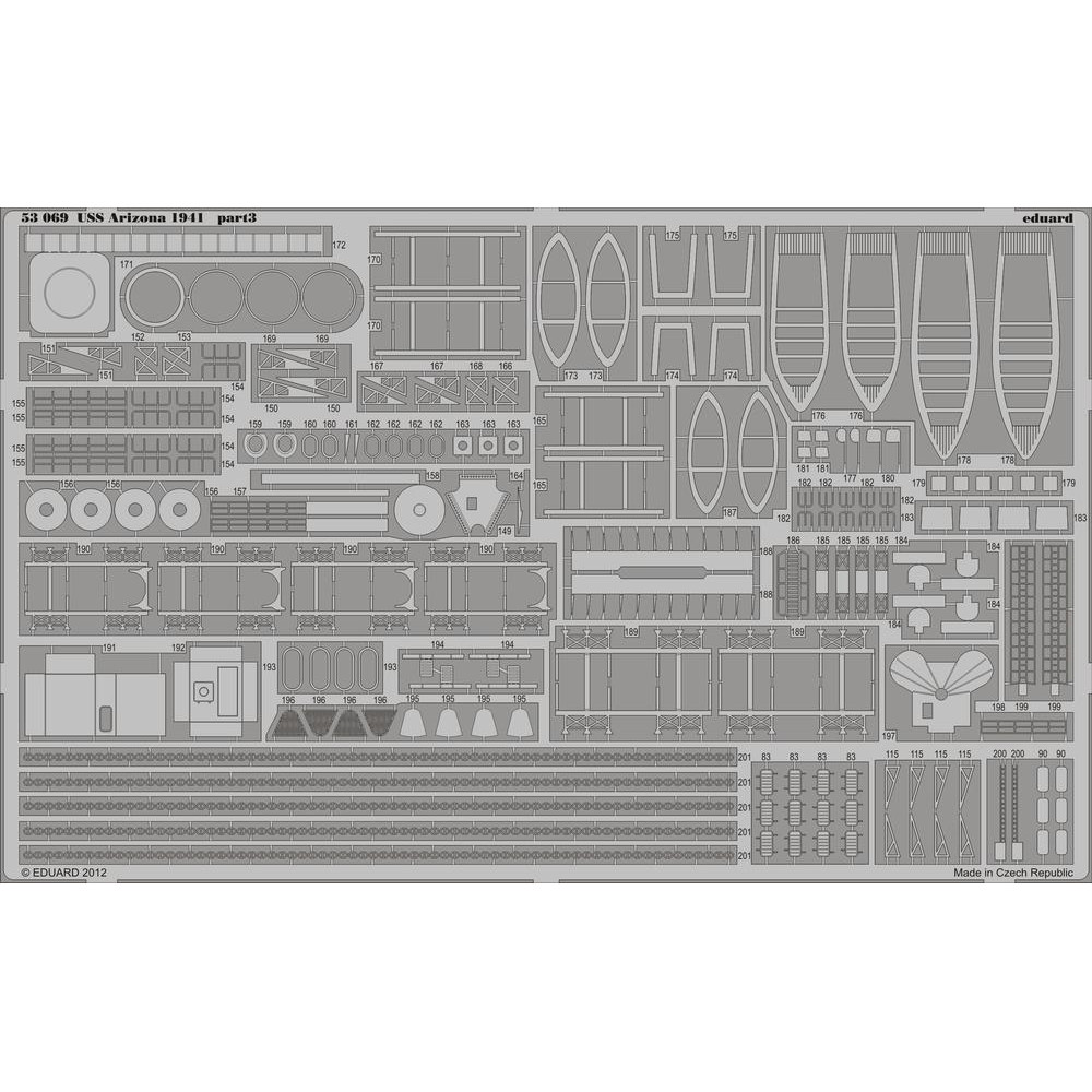Eduard 53069 1/350 USS Arizona 1941 0 Photo-Etched for Ships Photo ...