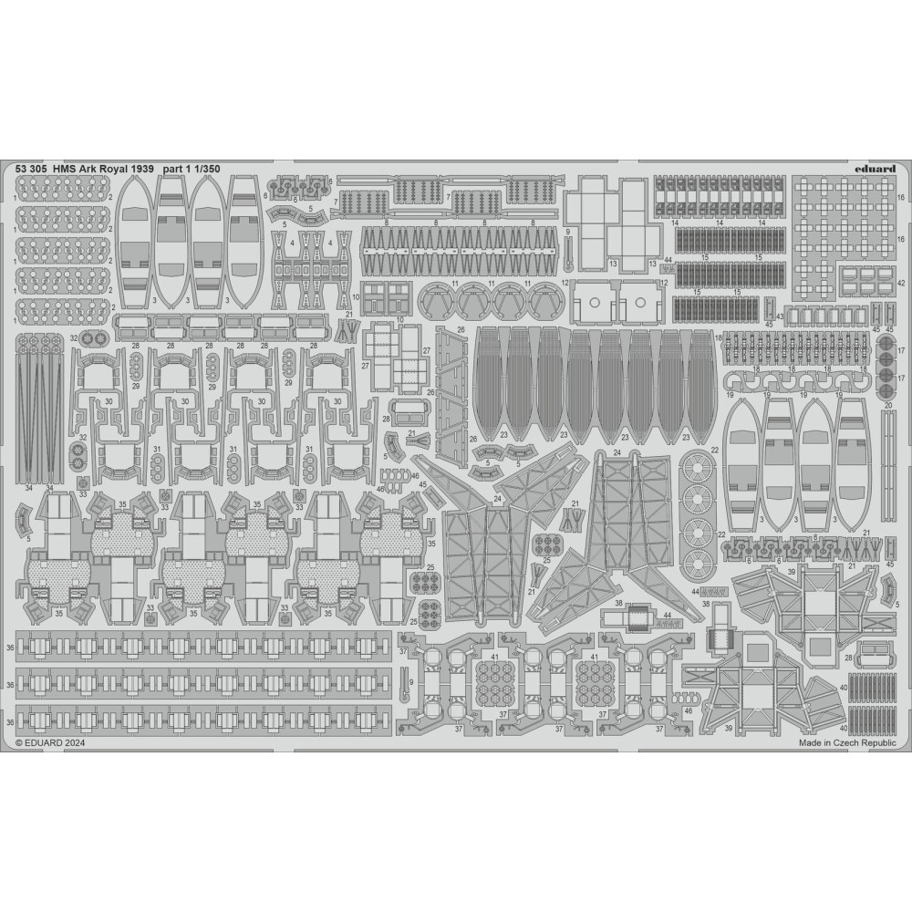Eduard 53305 1/350 HMS Ark Royal 1939 part 1 0 Photo-Etched for Ships ...