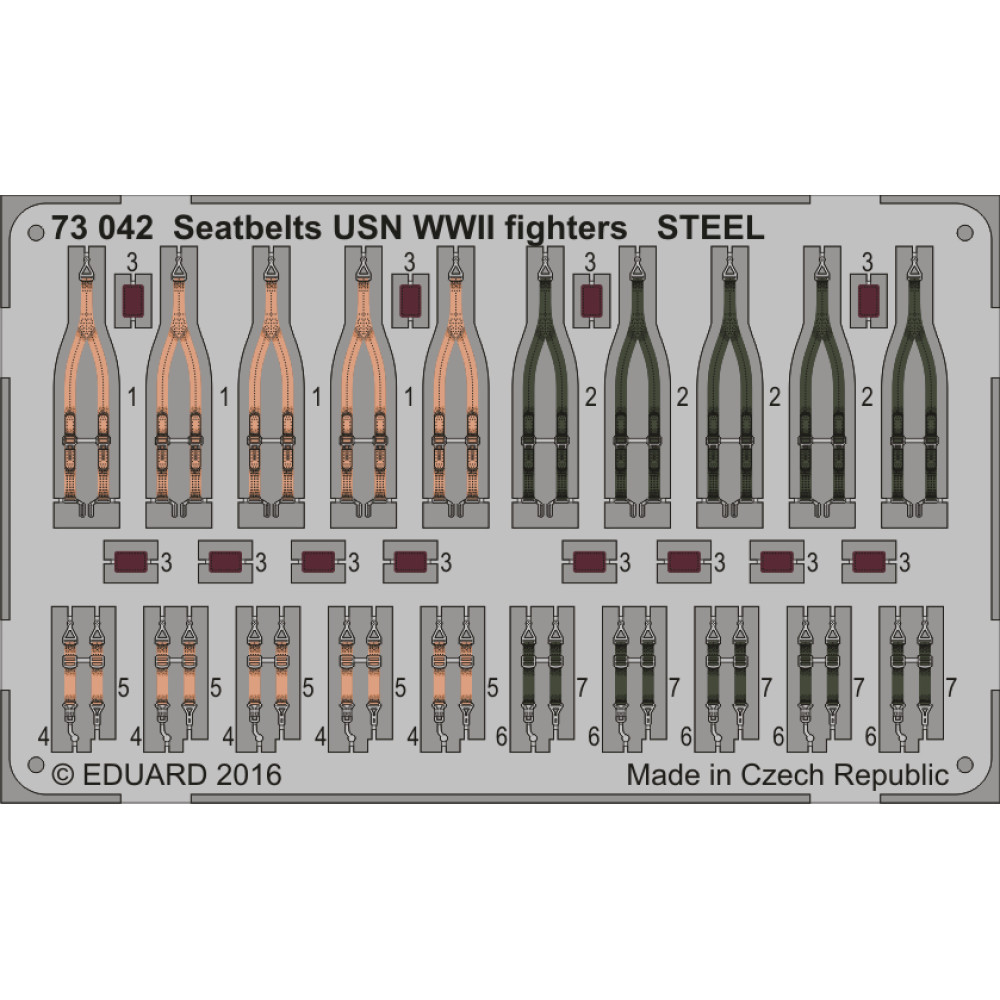 Eduard 73042 1/72 Seatbelts USN WWII fighters STEEL Photo-Etched for ...