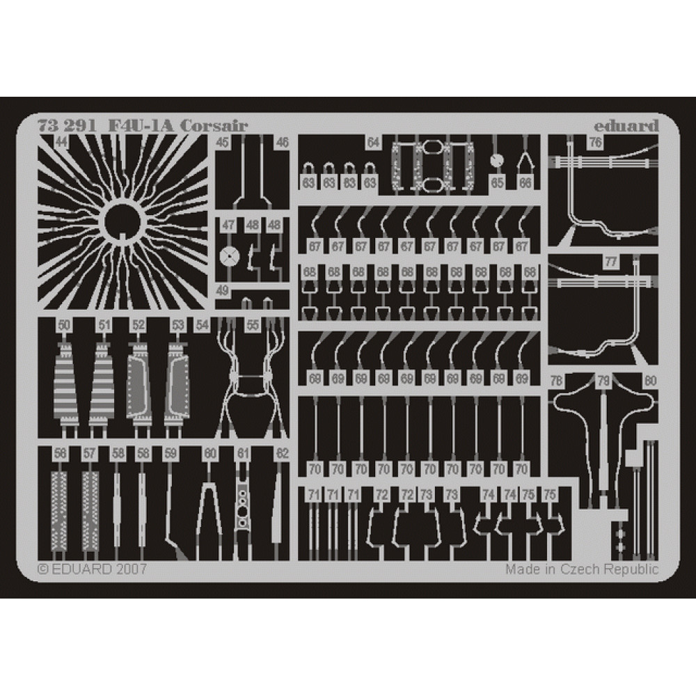 Eduard 73291 1/72 F4U-1A Photo-Etched for Aircraft Photo etched set Model Kit Aircraft ...