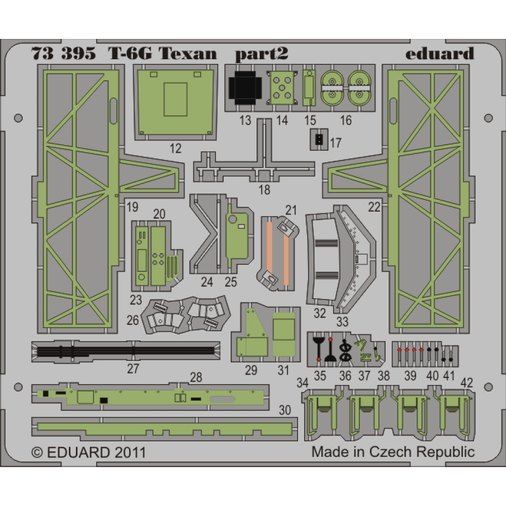Eduard 73395 1/72 T-6G Texan Photo-Etched for Aircraft Photo etched set