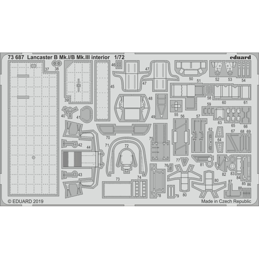 Eduard 73687 1/72 Lancaster B Mk.I/B Mk.III interior Photo-Etched for ...