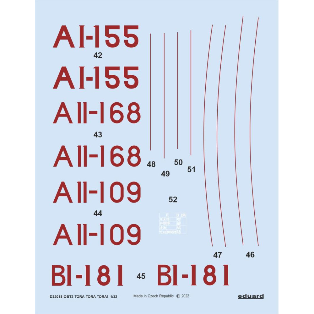 Eduard D32018 1/32 TORA TORA TORA! Decal for Aircraft