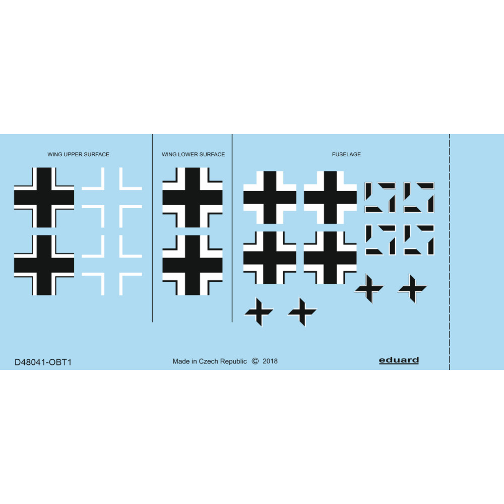 Eduard D48041 1/48 Fw 190A-3 national insignia Decal for Aircraft