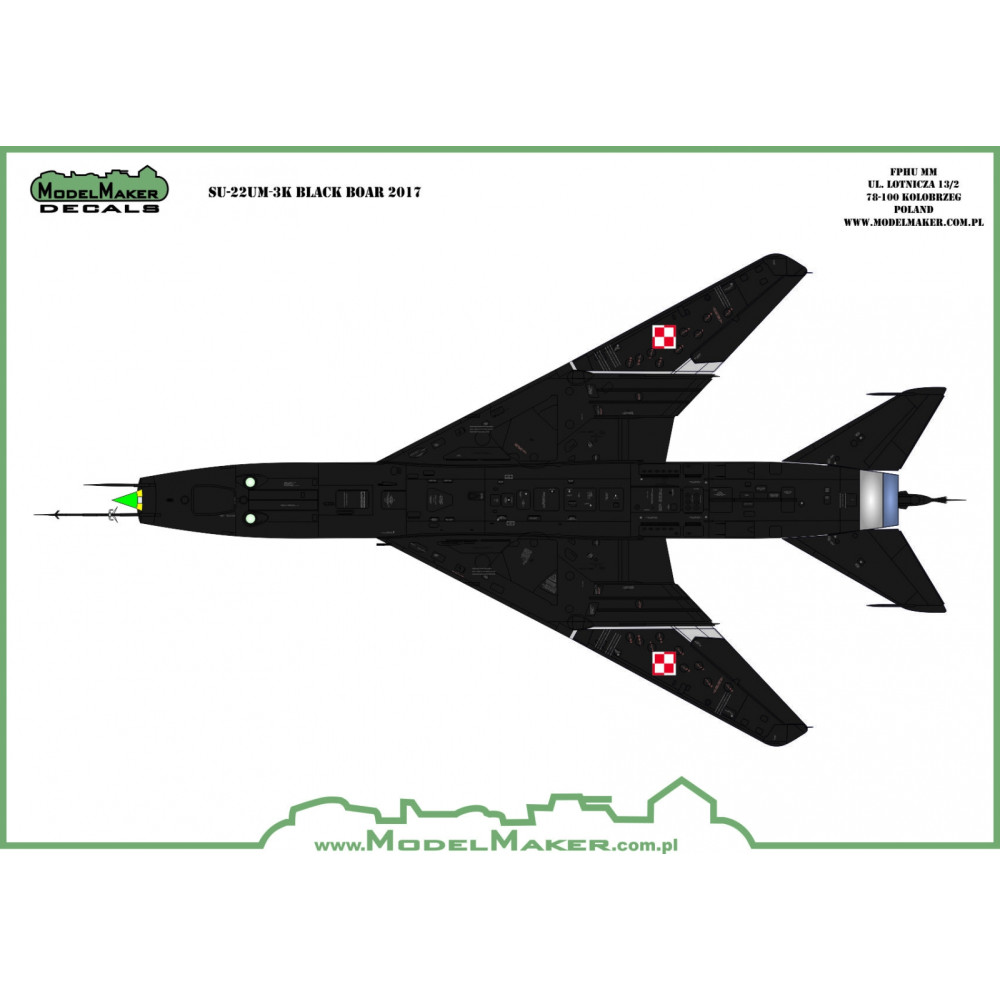 ModelMaker 1/48 D48104 Su-22UM-3k Black Boar 2017 Aircraft Decal