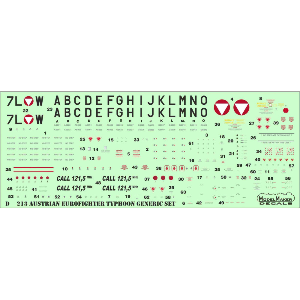 ModelMaker 1/48 D48213 Austrian Eurofighter Typhoon generic set ...