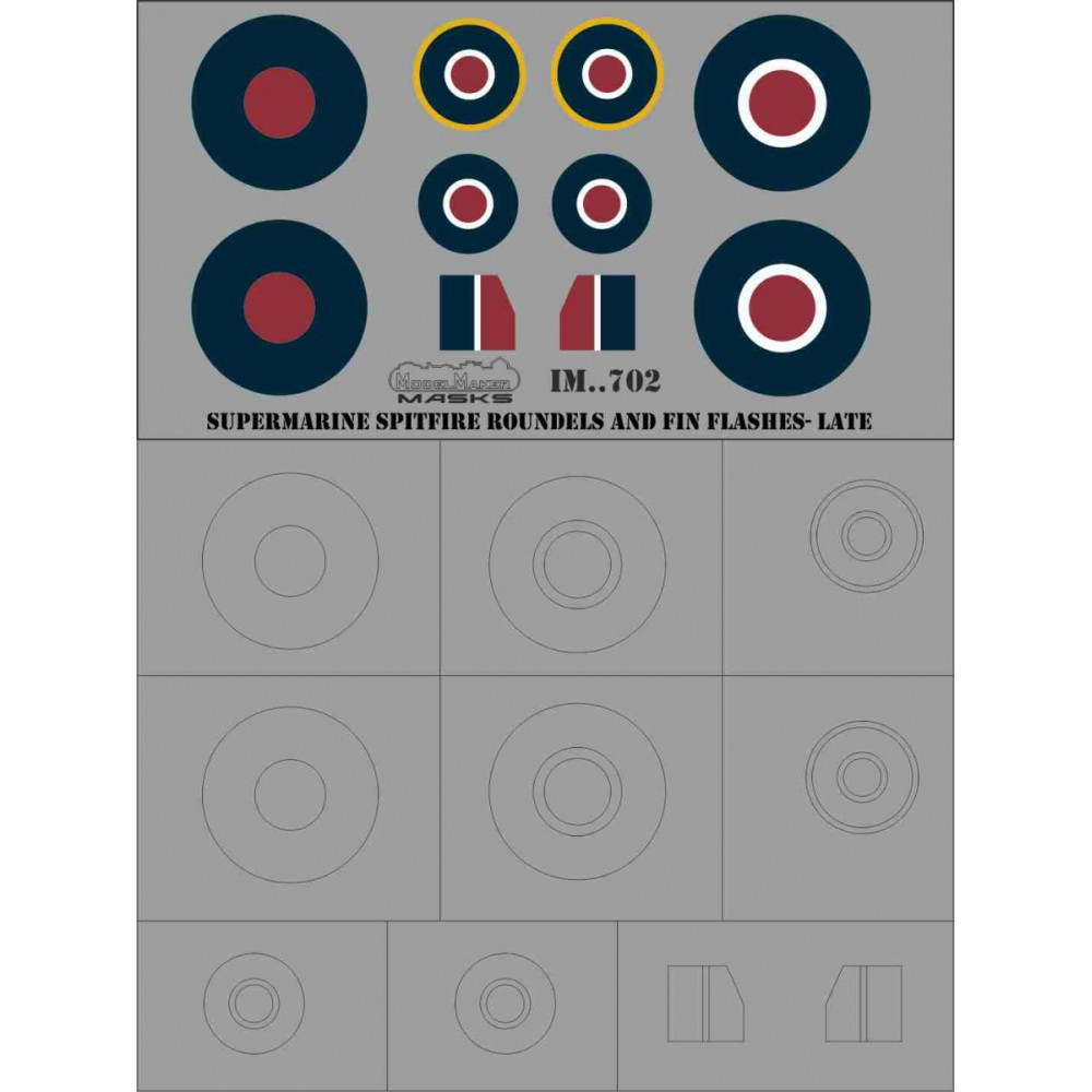 ModelMaker 1/48 IM48702 Supermarine Spitfire roundels and fin flashes ...