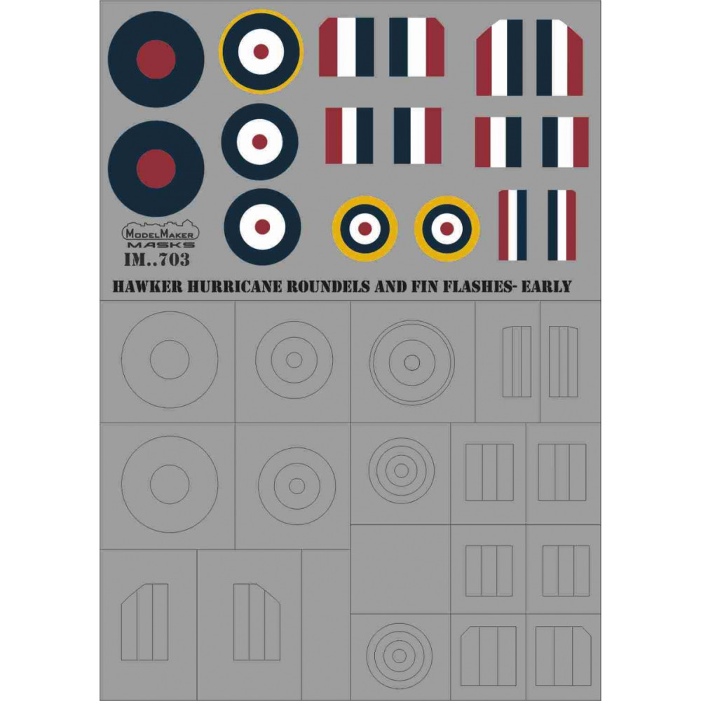 ModelMaker 1/48 IM48703 Hawker Hurricane Roundels and Fin Flashes ...